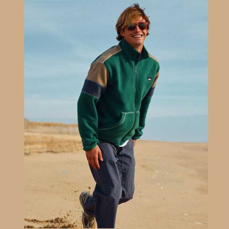 Quiksilver Clean Coast Block – Fleece with Zip – Trekking Green ...