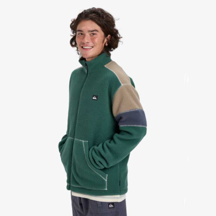 Quiksilver Clean Coast Block – Fleece with Zip – Trekking Green ...